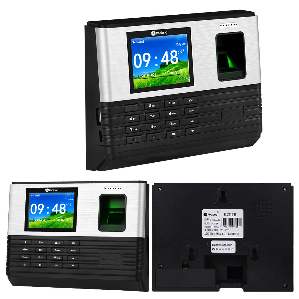 Jual 2.8 inch Biometric Fingerprint Machine TCP/IP WIFI Employee Time Attendance System Clock ...