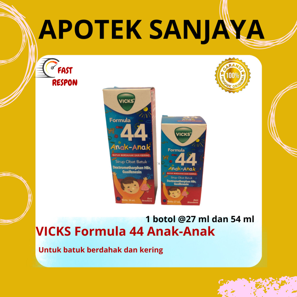 Jual VICKS FORMULA 44 DEWASA/F44 ANAK/ISI 27 ml/ISI 54 ml/ ISI 100 ml ...