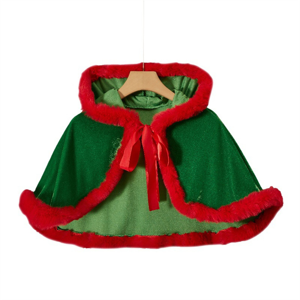Jual Anime Girl Hoodie ristmas Shawl 3 Kinds Red Green Women Mini Cloak ...