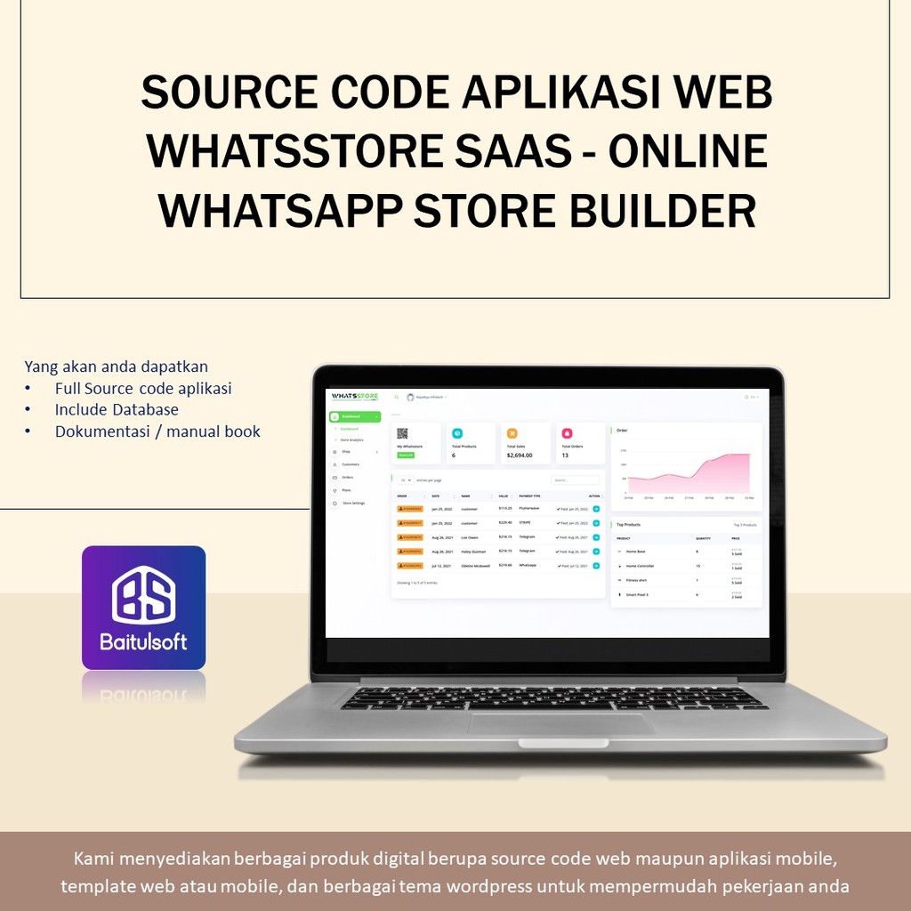 Jual SOURCE CODE APLIKASI WEB WHATSSTORE SAAS - ONLINE WHATSAPP STORE BUILDER | Shopee Indonesia