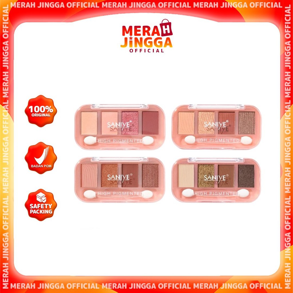 Jual SANIYE New 4 Warna Glitter Eyeshadow Palette Menarik Mata Eye ...