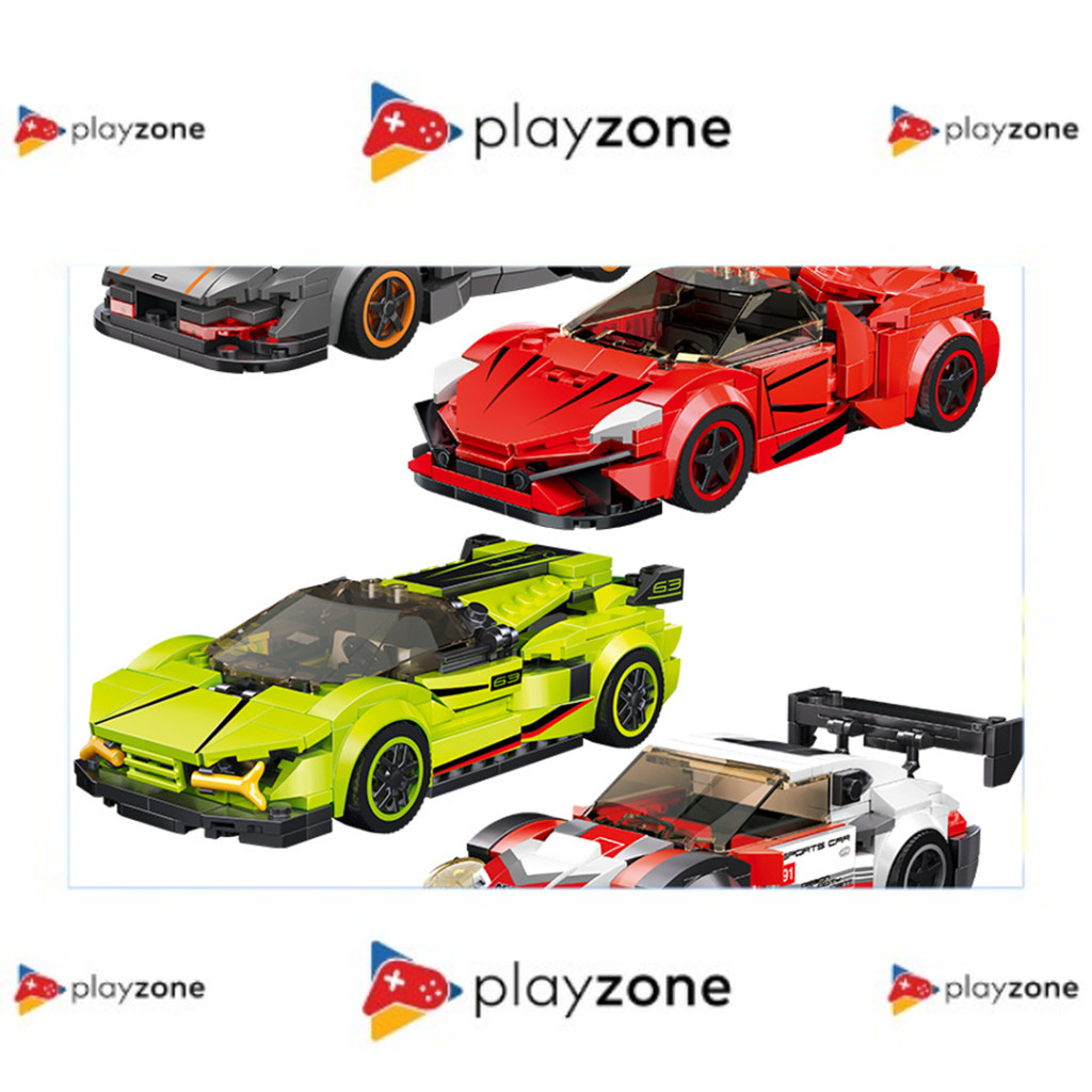 Jual [LG30] Mainan brick mobil balap kereta F1 BESAR FAMOUS CAR SPORT ...