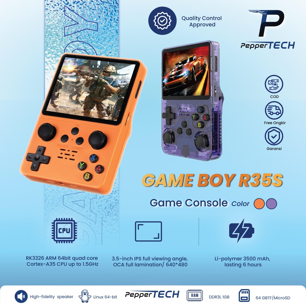 Jual GAME BOY R35S Handy Portable Mini Emulator Retro Game Console ...