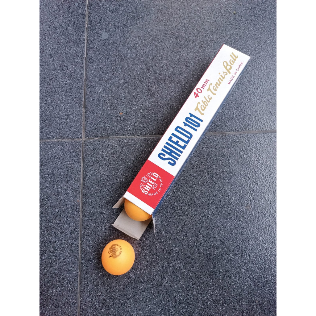 Jual MAINAN BOLA TENNIS MEJA BOLA PING PONG MEREK SHIELD 101 1 KOTAK ...