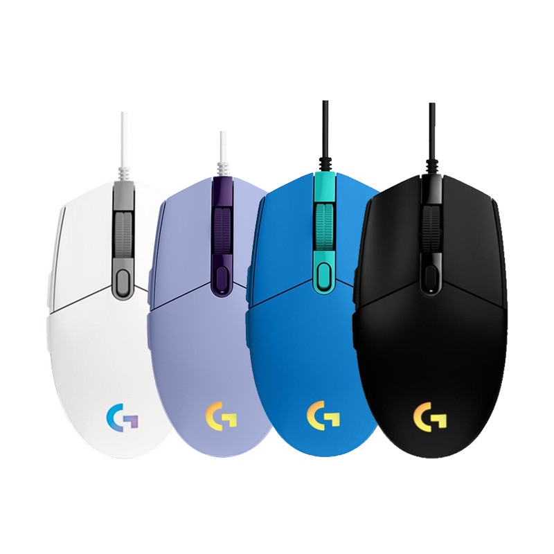 Jual Logitech G102 Lightsync Wired Gaming Mouse Backlit Mechanica Side Button Glare Mouse Macro ...