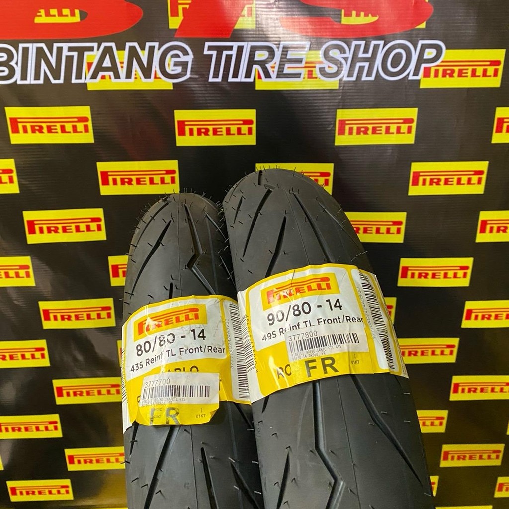 Jual Ban Pirelli 80/80-14 & 90/80-14 Ban Tubles Tampilan Donat Anti ...