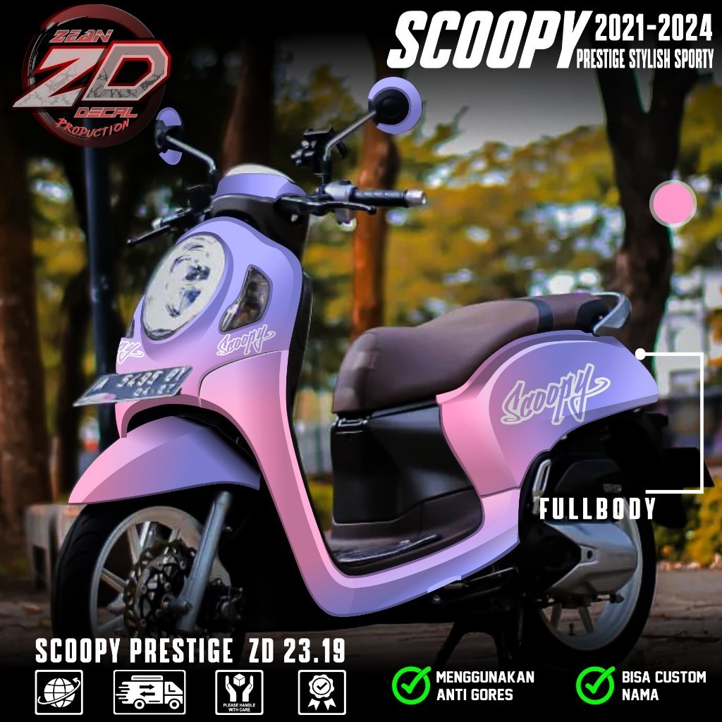 Jual (COD) TERBARU Decal Sticker Motor Scoopy New 2021 2022 2023 2024 Full Body - Sticker ...
