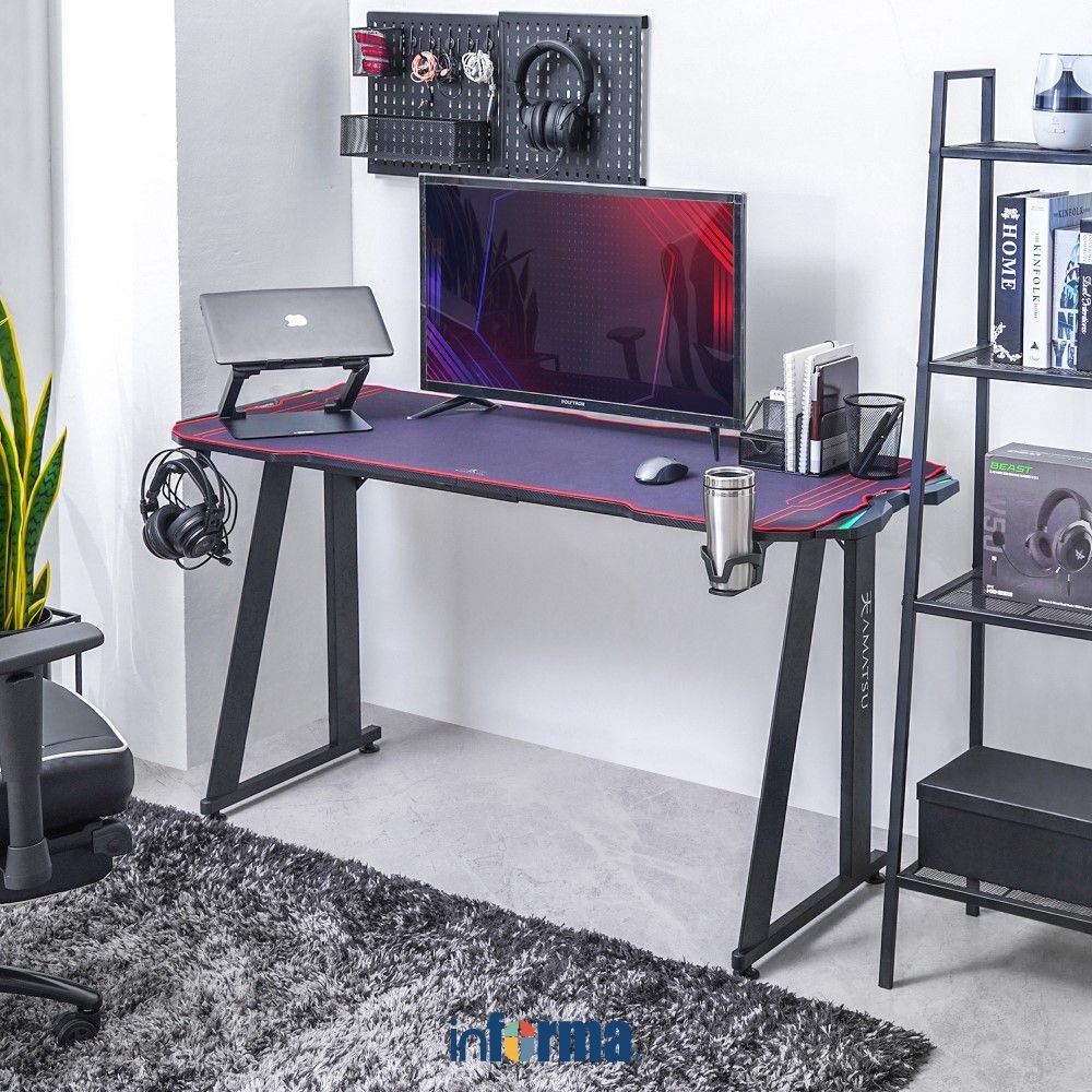 Jual Informa Amatsu Ryuu Meja Gaming - Hitam Gaming Desk Meja Komputer ...