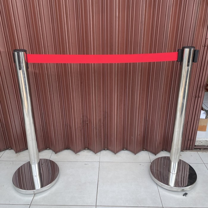 Jual Standing Barrier Queue Line / Tiang Antrian Stainless Pembatas ...