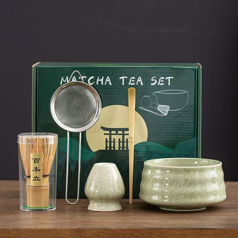 Jual 4 pcs/7 pcs Alat-alat pembuatan matcha termasuk mangkuk keramik ...