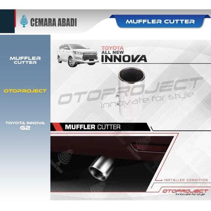 Jual Muffler Cutter Toyota Innova G2 Reborn Chrome Otoproject | Shopee ...