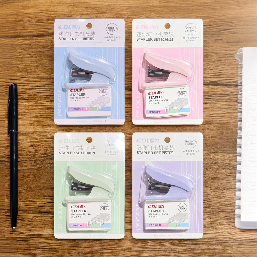 Jual NA Stapler Set Mini Free Refill Ukuran 24/6 26/6 / Hekter Stepler ...