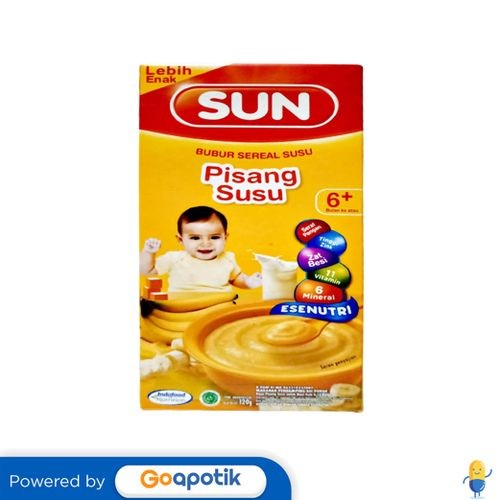 Jual Sun Bubur Sereal Susu Rasa Pisang Usia 6-24 Bulan 120 Gram Dus ...