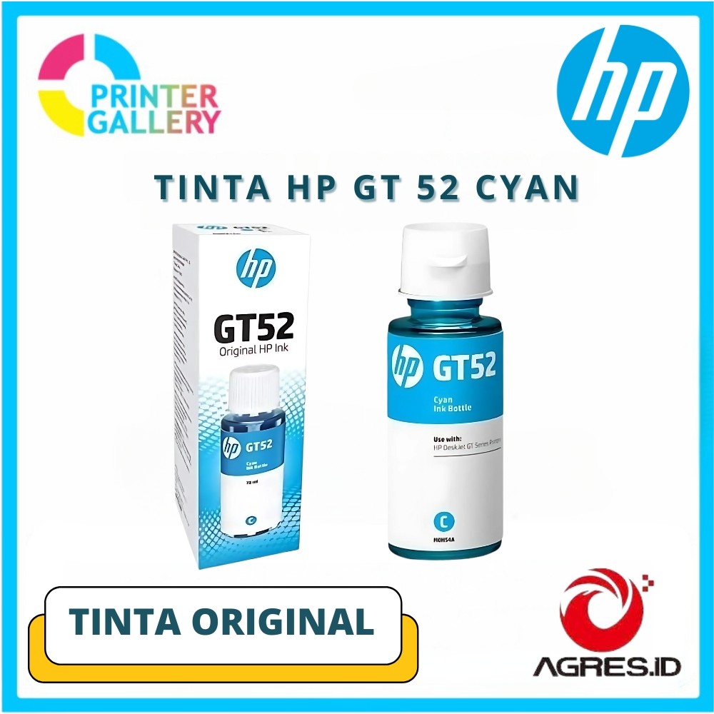 Jual Tinta Printer HP Original GT52 Cyan Tinta refill ORIGINAL Resmi ...