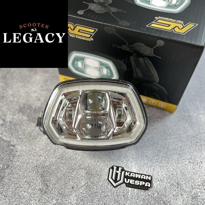 Jual Headlamp LED Daymaker NC PROJECT Clear Vespa Sprint | Shopee Indonesia