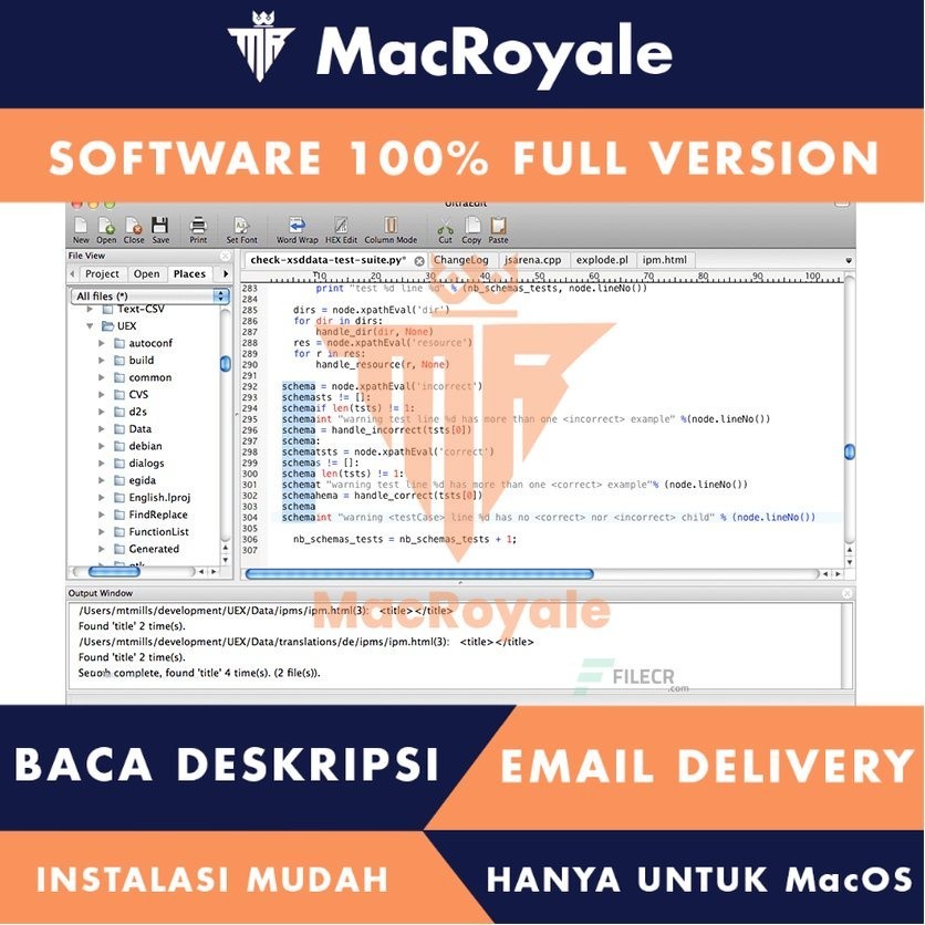 Jual [MacOS] UltraEdit - Editor teks dan kode sumber yang kuat dengan ...