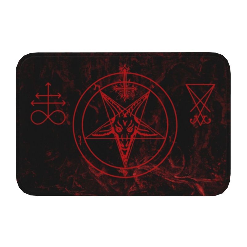 Jual Baphomet Leviathan Cross Front Door Floor Entrance Mats Indoor ...
