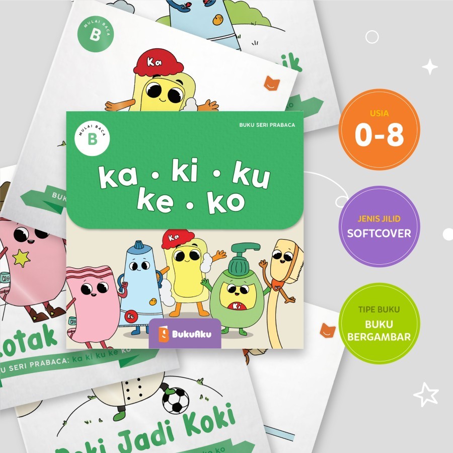 Jual BUKU AKU Seri Prabaca K Set - Ka Ki Ku Ke Ko | Buku Belajar Anak | Shopee Indonesia