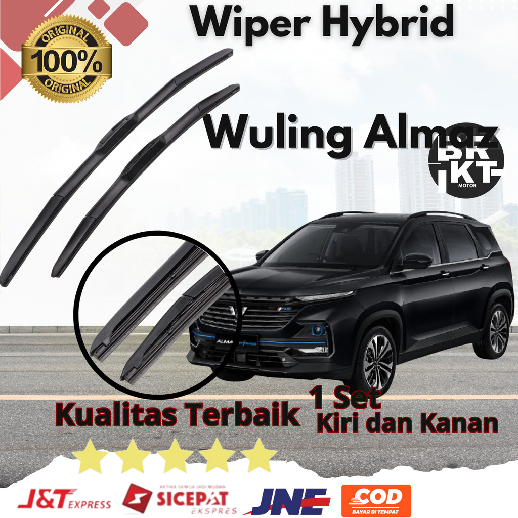 Jual Wiper Hybrid Mobil Wuling Almaz Sepasang 2 PCS Kiri dan Kanan ...