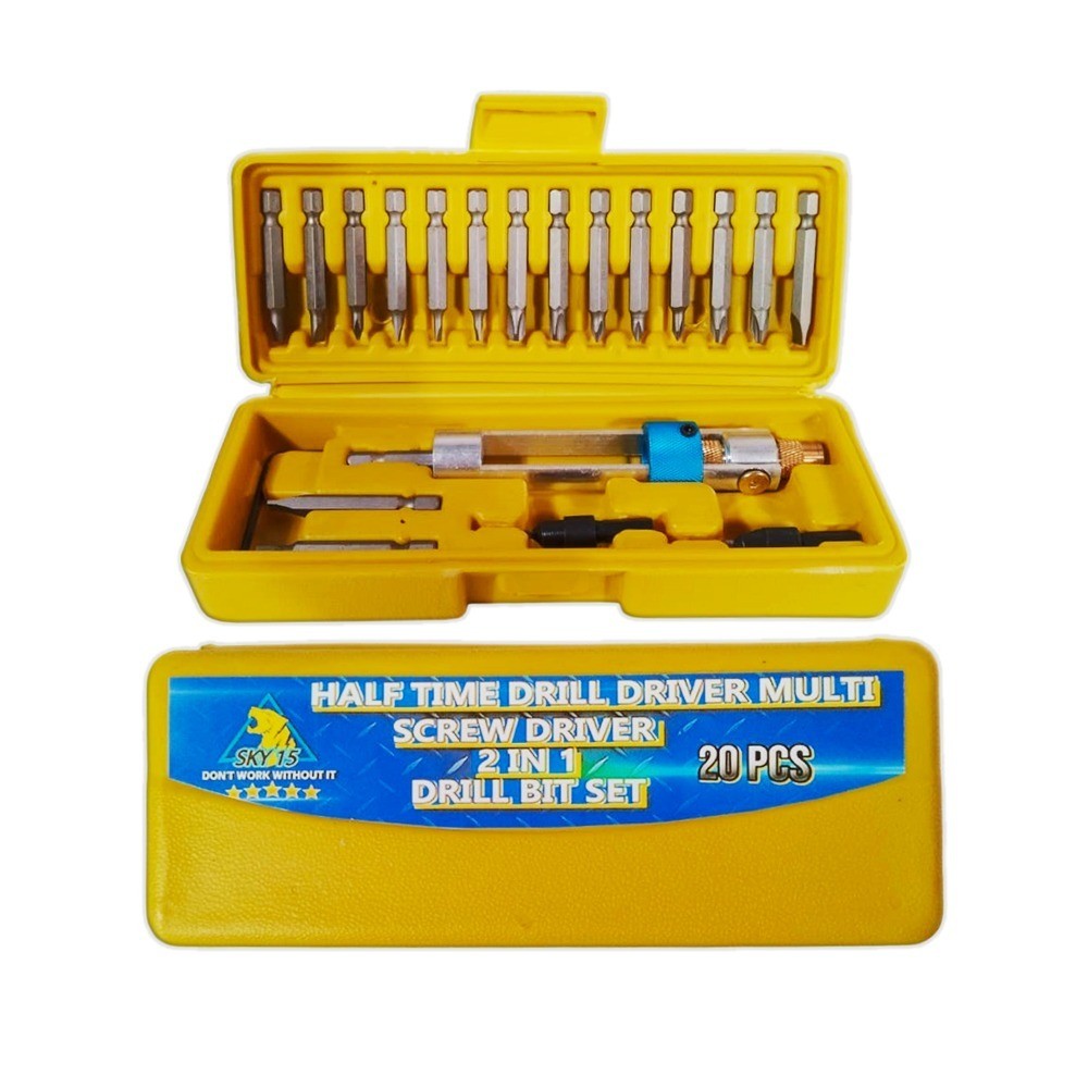 Jual SKY 15 Half Time Drill Driver Multi Screwdriver 2 in 1 Drill Bit ...