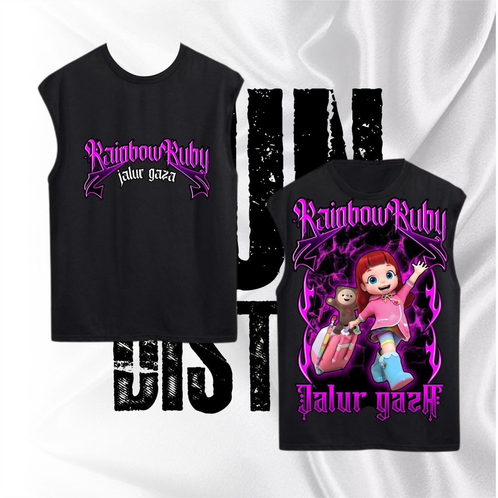Jual Singlet Rainbow Ruby Jalur Gaza Motif Terbaru Desain Sablon DTF By ...
