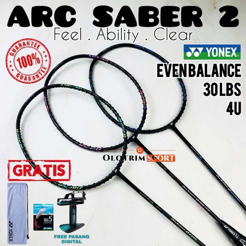 Jual Raket Badminton Yonex ARCSABER 2 Ability/Feel/Clear Arcsaber2 100% ...