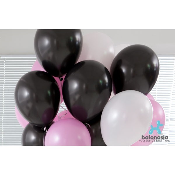 Jual Balon Latex Metalik Mix 30 pcs (hitam, putih, pink) | Shopee Indonesia