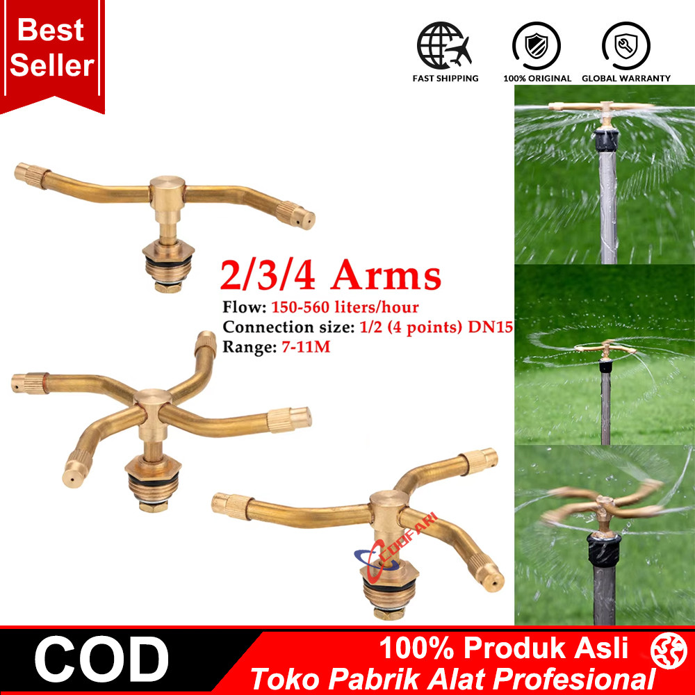 Jual 2/3/4 Arah Alat Penyiram Tanaman Otomatis 360 Derajat Rotary ...