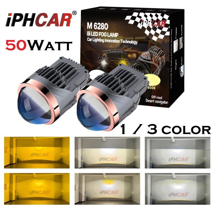 Jual Biled Foglamp IPHCAR M6280 lampu fog lamp bi led projector projie ...