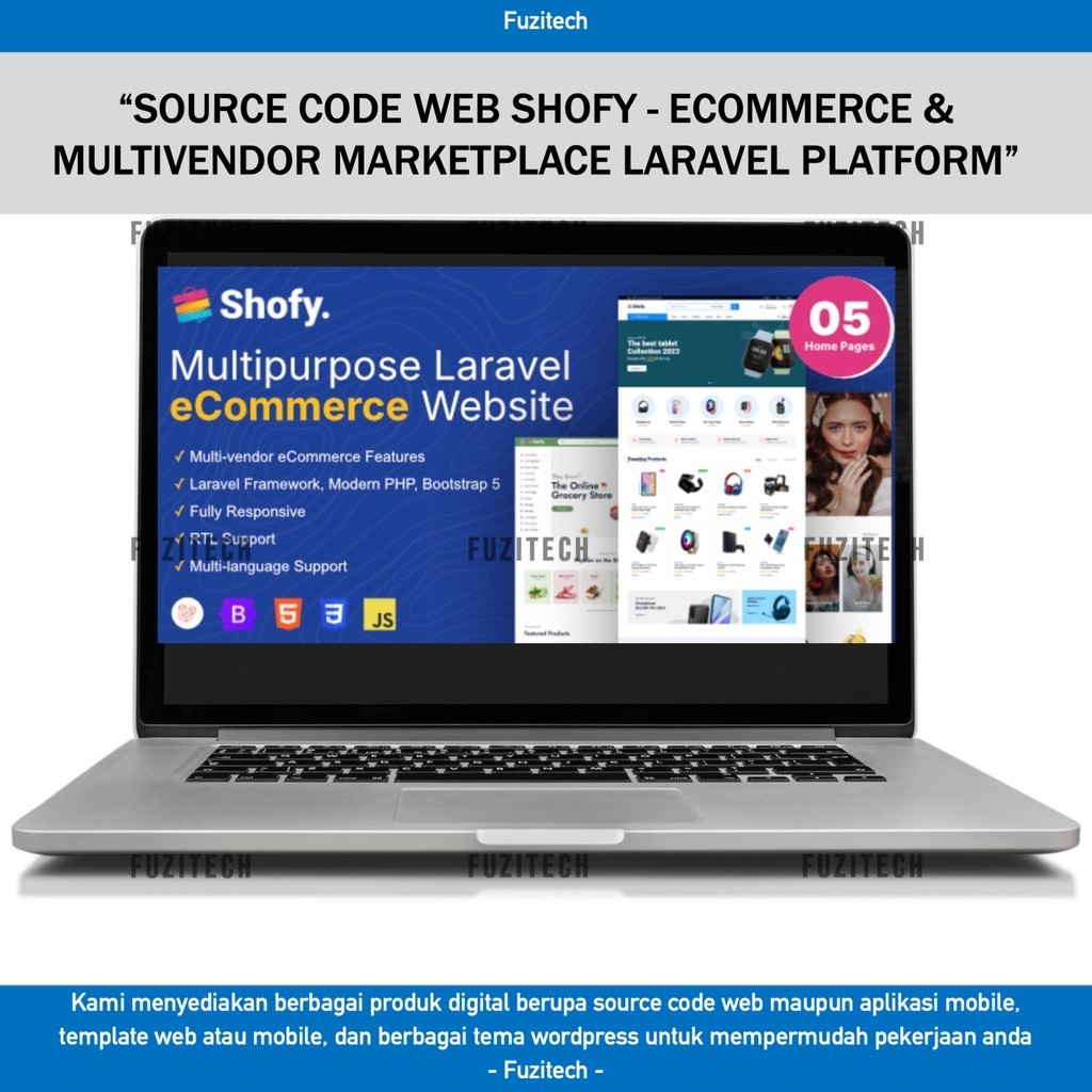 Jual SOURCE CODE APLIKASI WEB SHOFY - ECOMMERCE & MULTIVENDOR MARKETPLACE LARAVEL PLATFORM D48 ...