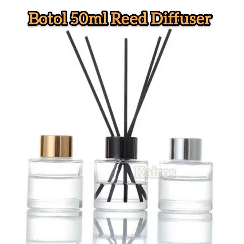 Jual BCL50 Botol reed diffuser 50ml kaca tebal Bening Vas Pot Cap ...