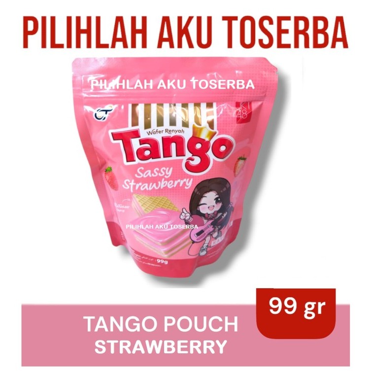 Jual WAFER TANGO POUCH STRAWBERRY 100 gr - ( HARGA SATUAN POUCH ...