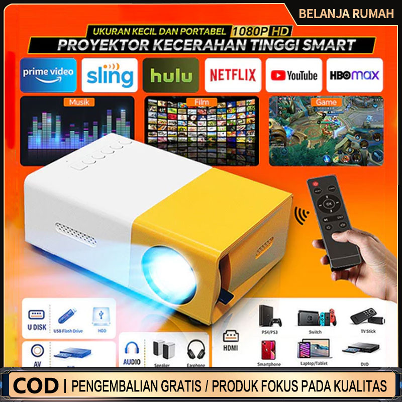 Jual Proyektor mini YG300 Portable Led mini Proyektor hp mini Home ...