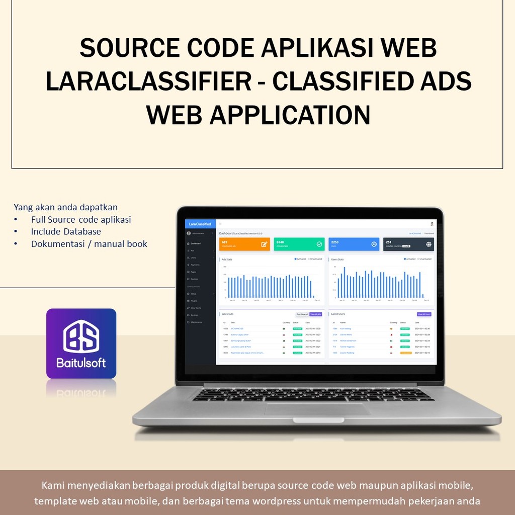 Jual SOURCE CODE APLIKASI WEB LARACLASSIFIER - CLASSIFIED ADS WEB APPLICATION | Shopee Indonesia