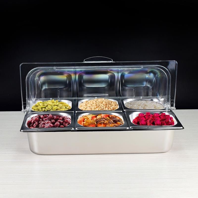Jual Double-Layer Stainless Steel Insulated Buffet Food Display Plate ...