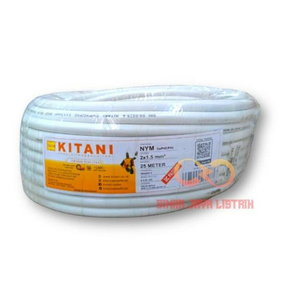 Jual Kitani Kabel Tembaga NYM 2x1.5mm SNI Per Roll 20 Meter 25 Meter ...