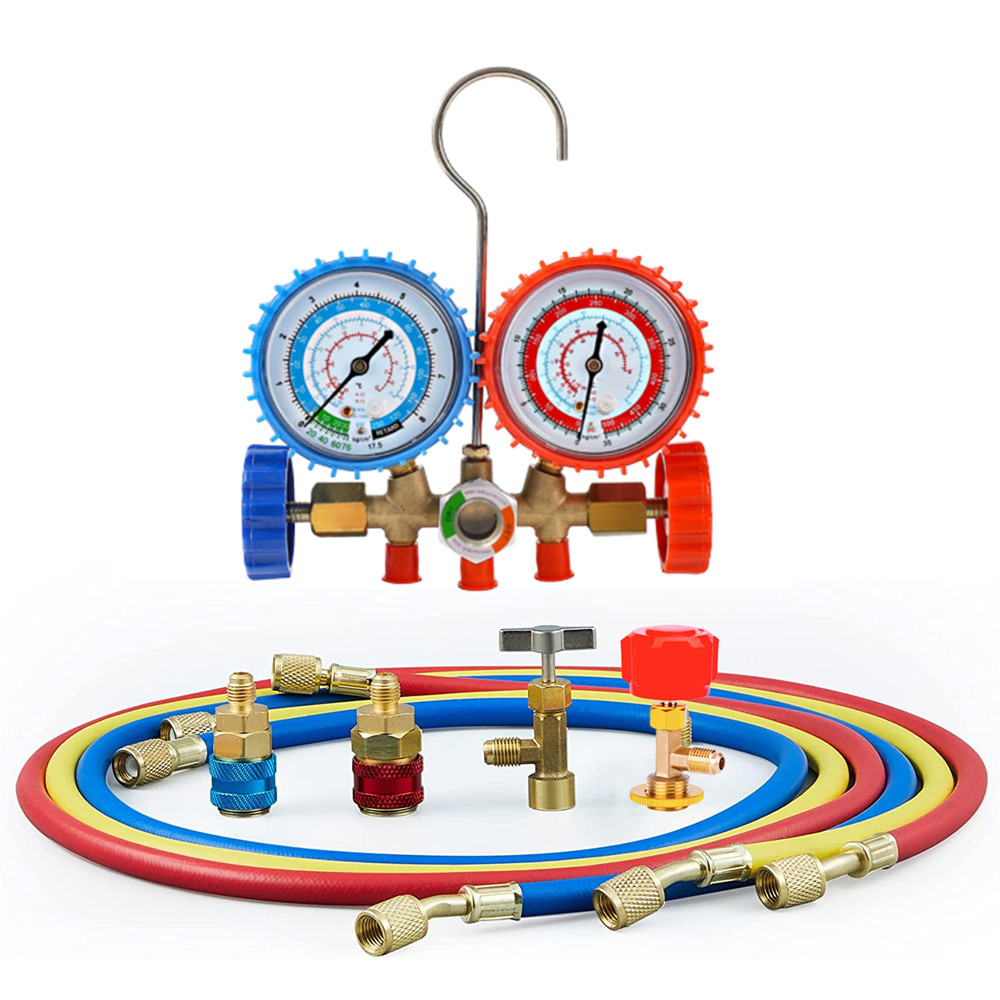 Jual Air Conditioning Tool r134a Refrigerant Gas Refill Manifold Gauge ...