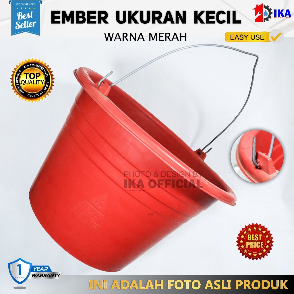 Jual SAB Ember Plastik WARNA KECIL MERAH Ember Cor Anti Pecah | Ember ...