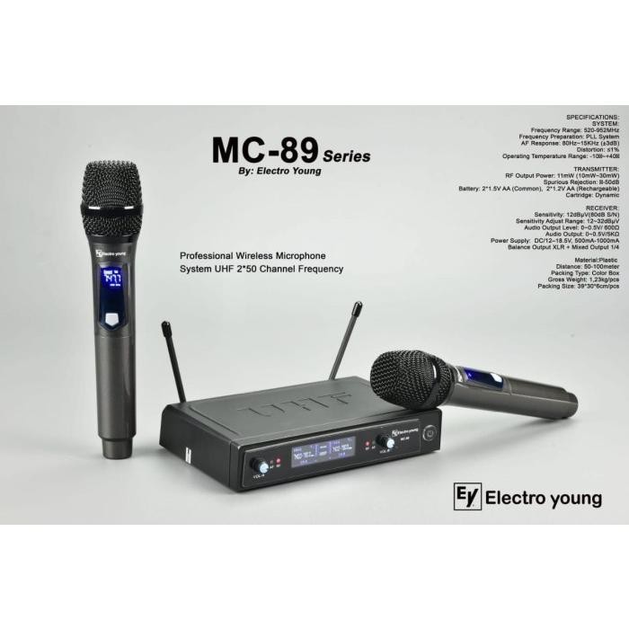 Jual Original Mic wireless EY Electro young MC89 MC 89 dengan 3 jenis ...