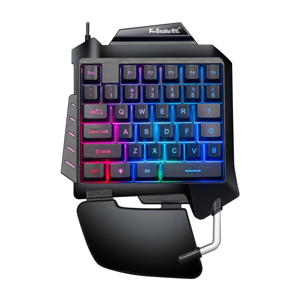 Jual One Hand Game Mechanical Keyboard USB Wired Gaming Portable ...
