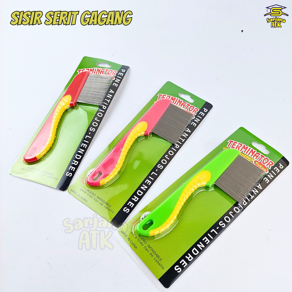 Jual Sisir Serit Besi / Sisir Kutu Gagang Panjang Stainless / Serit ...