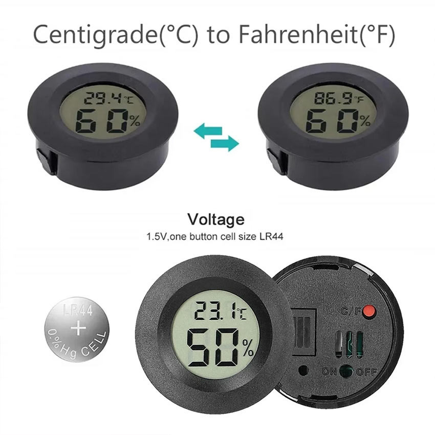 Jual Termometer Digital Bentuk Bulat LCD Display Alat Pengukur Suhu ...