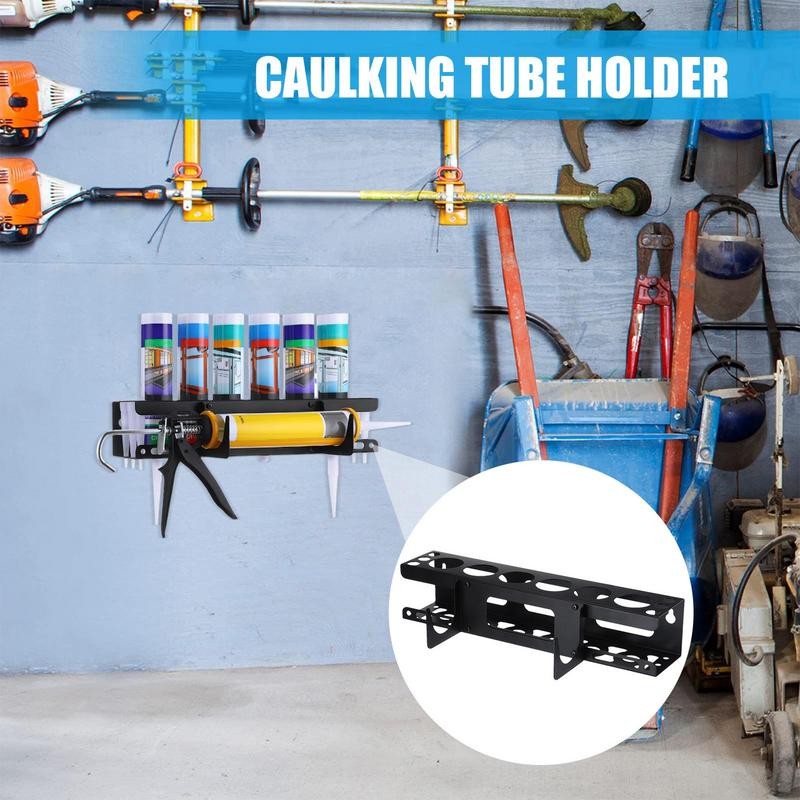 Jual Caulk Tube Holder Wall Mounted Metal Grease Tube Rack Sealant ...