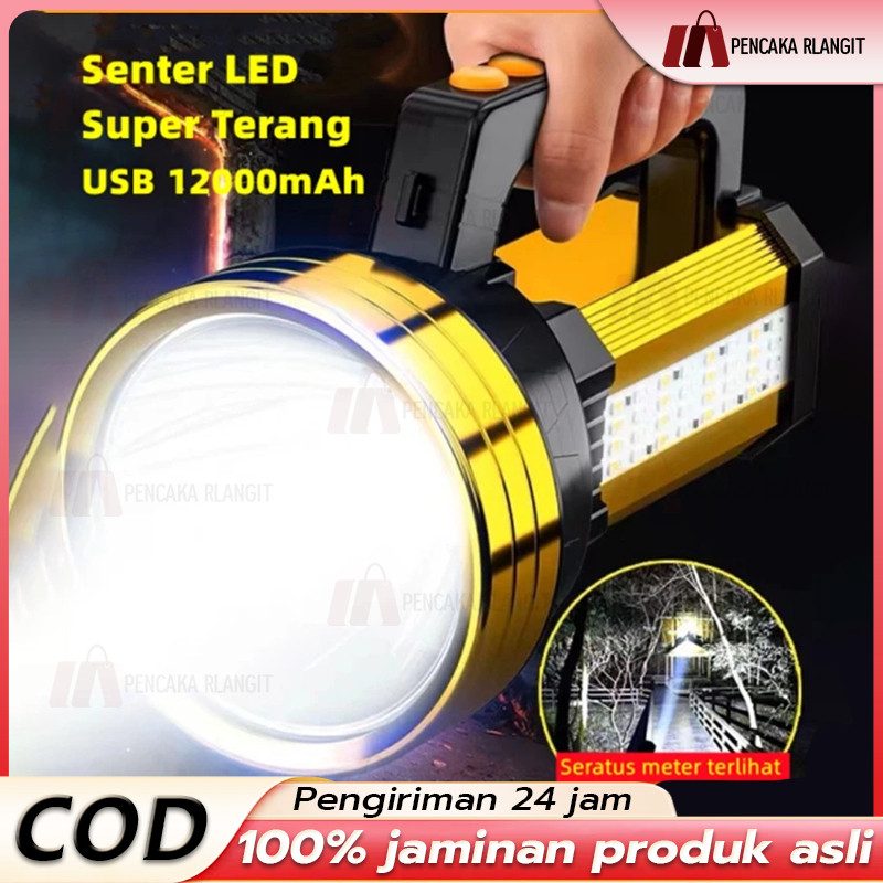Jual Senter LED Super Terang Jarak Jauh 3 Mode Senter Camping Jumbo ...