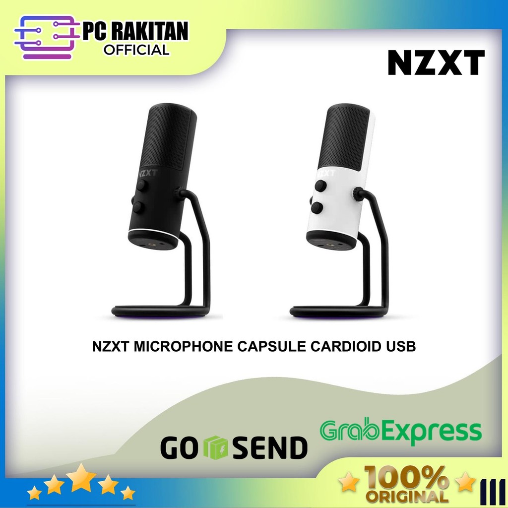 Jual NZXT CAPSULE Cardioid USB Microphone - Hitam/Putih | Shopee Indonesia