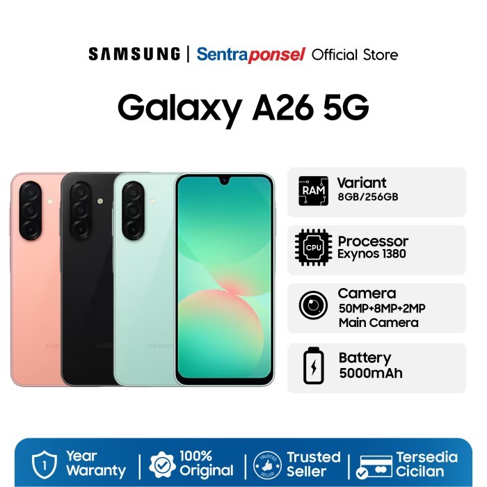 Jual Samsung Galaxy A26 5G RAM 8GB/256GB - Garansi Resmi | Shopee Indonesia