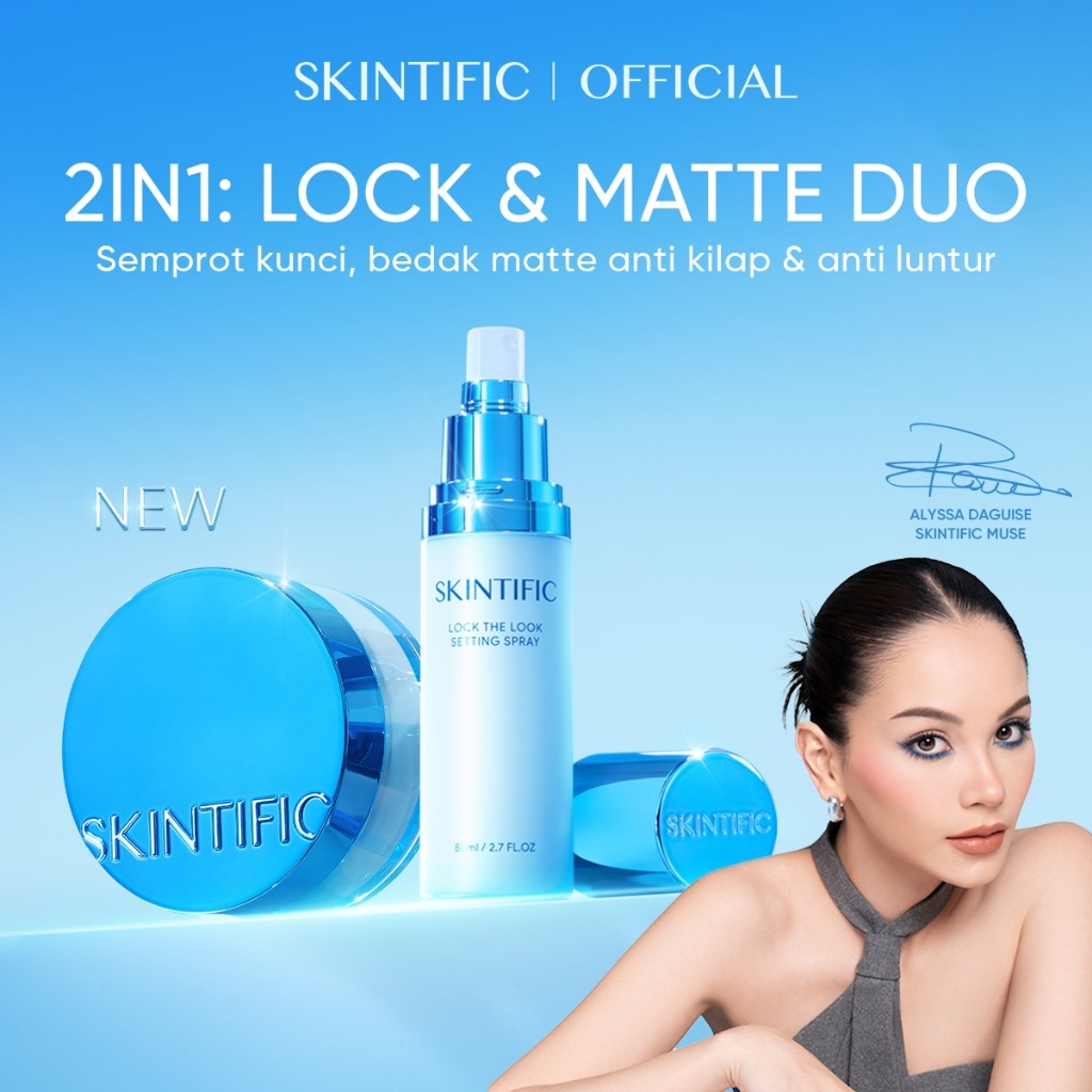 Jual SKINTIFIC -2pcs Lock&Matte Makeup Duo | Invisiblur All Day Loose ...