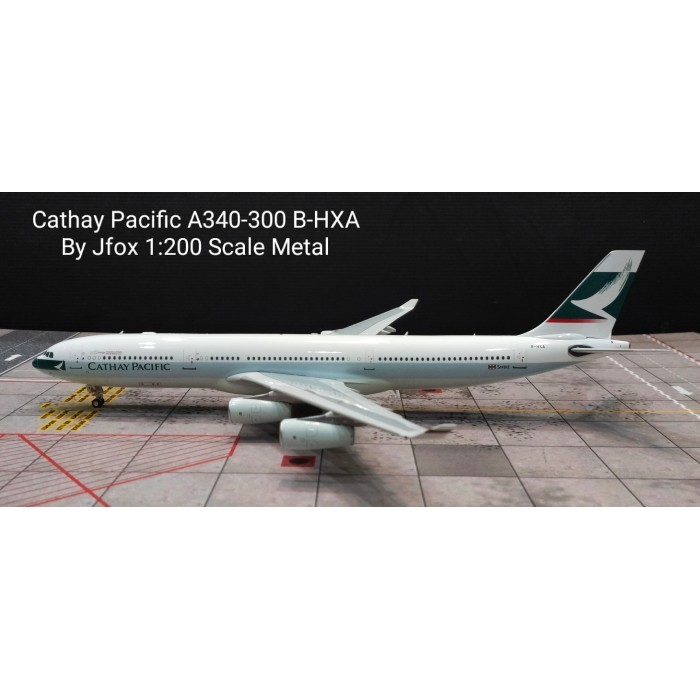 Jual Miniatur Pesawat Terbang Cathay Pacific A340-300 B-HXA Jfox 1:200 ...