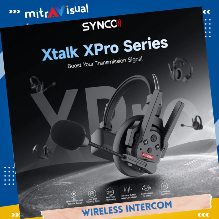 Jual NEW Synco Xtalk XPro XPro5 Full Duplex 2 Way Intercom Headset Communication System | Shopee ...