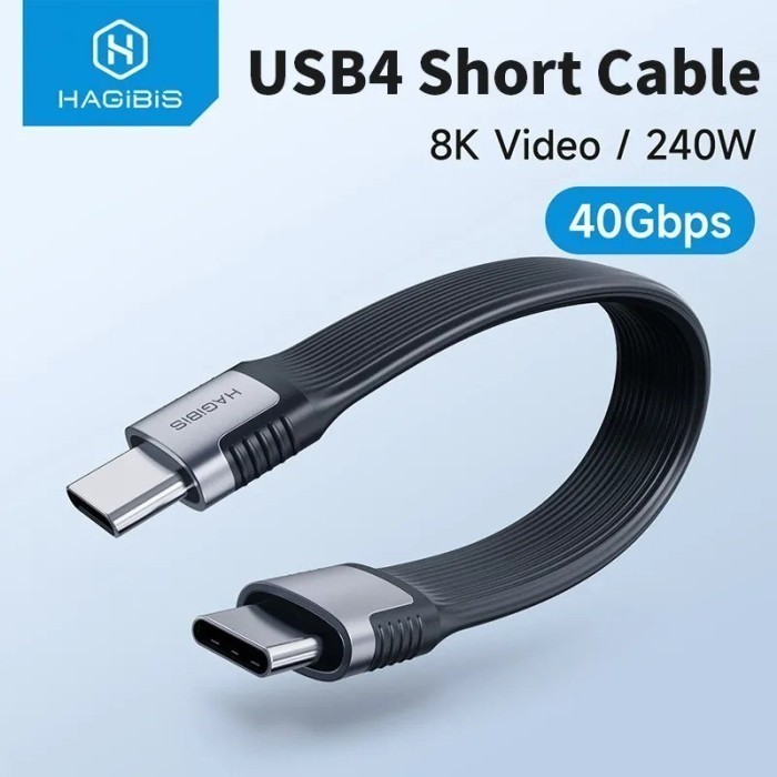 Jual HAGIBIS THUNDERBOLT 4 TYPE C TO C 240W USB 4 CABLE 8K 60Hz 40Gbps ...